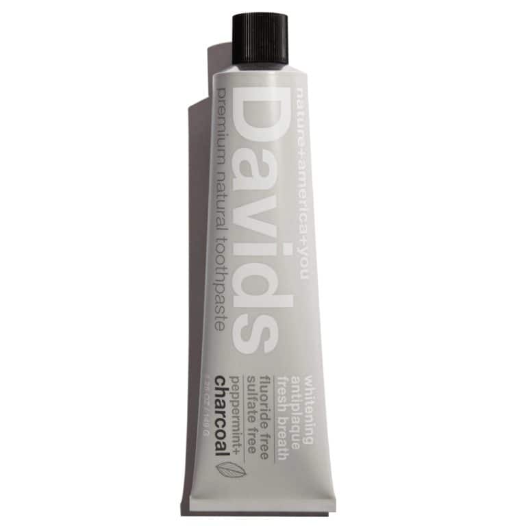 Davids Toothpaste Charcoal Toothpaste in a Metal Tube